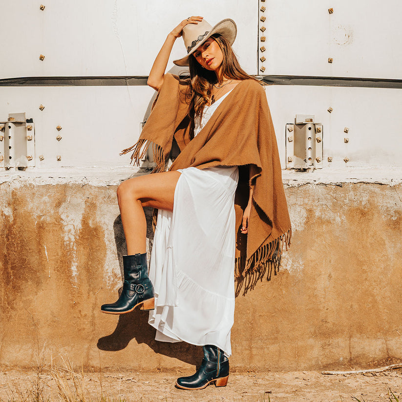 DARCY Leather Boots Blue | Freebird Stores | Shop Blue Leather Ankle ...