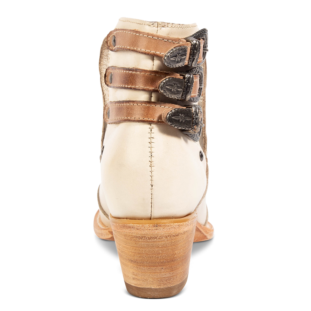MELODY Women's V-Cut Western Studded Shoe Beige | Freebird Stores ...
